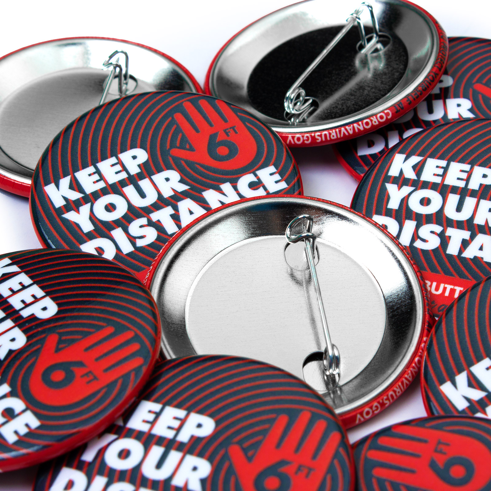 Keep Your Distance Button - Coronavirus Awareness - Pure Buttons