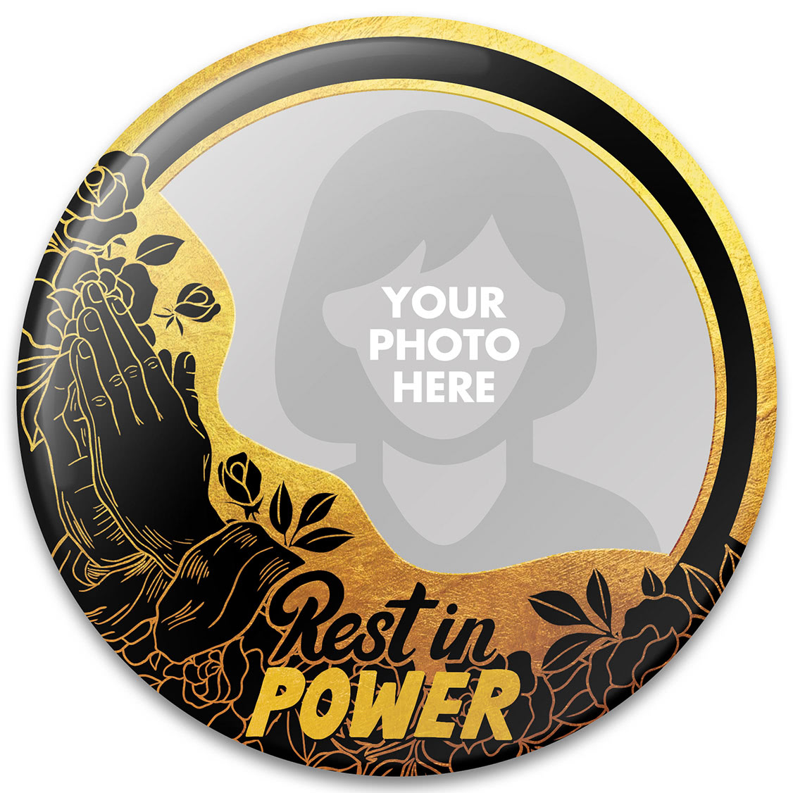 Rest In Power | Sympathy Gift, Memorial Button Design