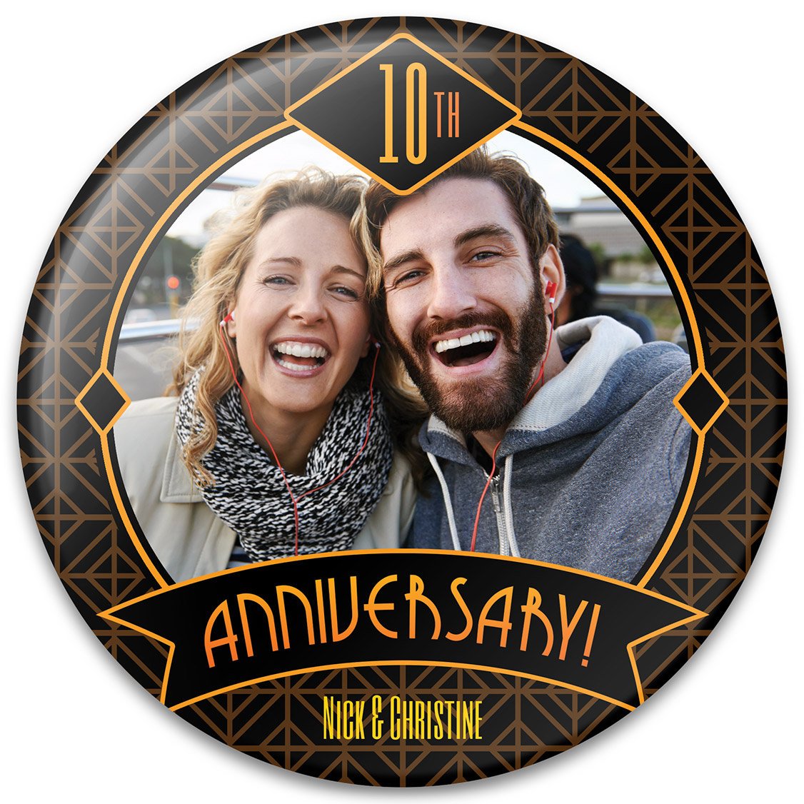 Art Deco Anniversary - Personalized Anniversary Gift | Pure Buttons