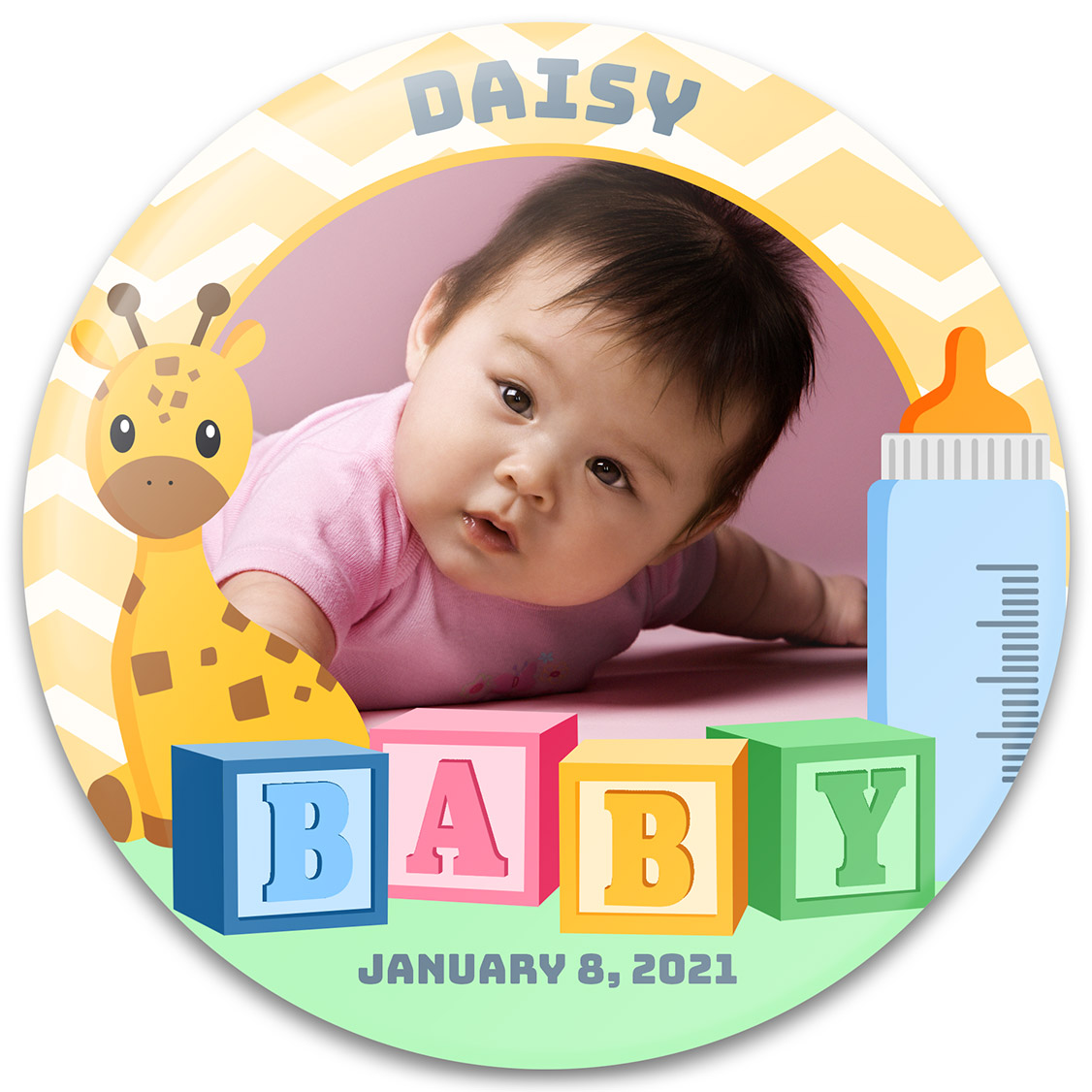 Baby Blocks - Baby Photo Frame | Pure Buttons