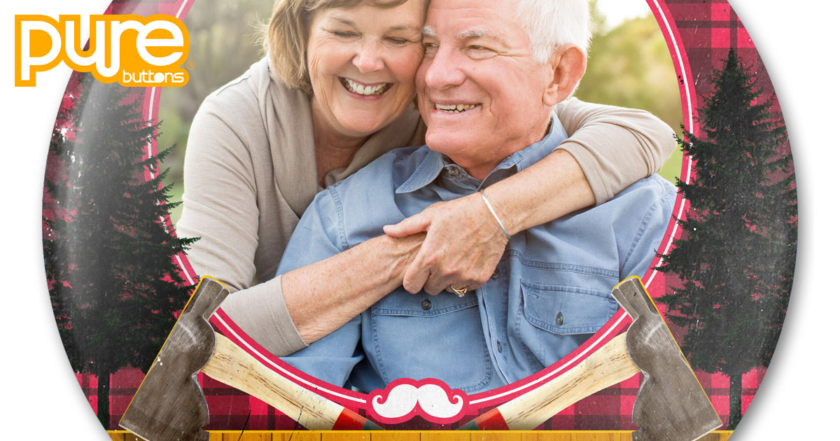 Lumberjack Father's Day Photo Gift Design - PureButtons