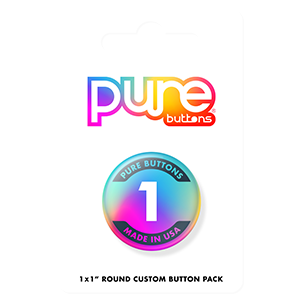 Round Single Button Packs | 1" Round Button