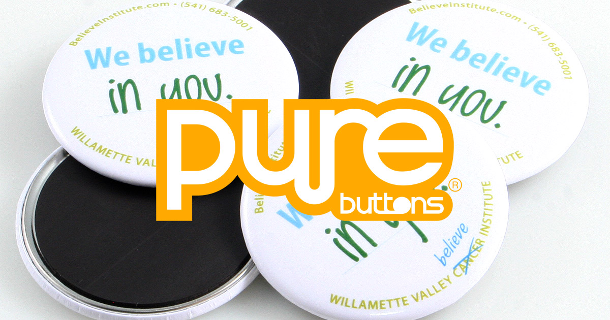 1.5 inch Diameter Round | Customized Fridge Magnets | Pure Buttons