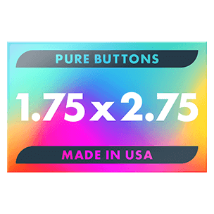 1.75" X 2.75" Rectangular Custom Buttons