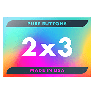 2" X 3" Rectangle Custom Buttons | Pure Buttons