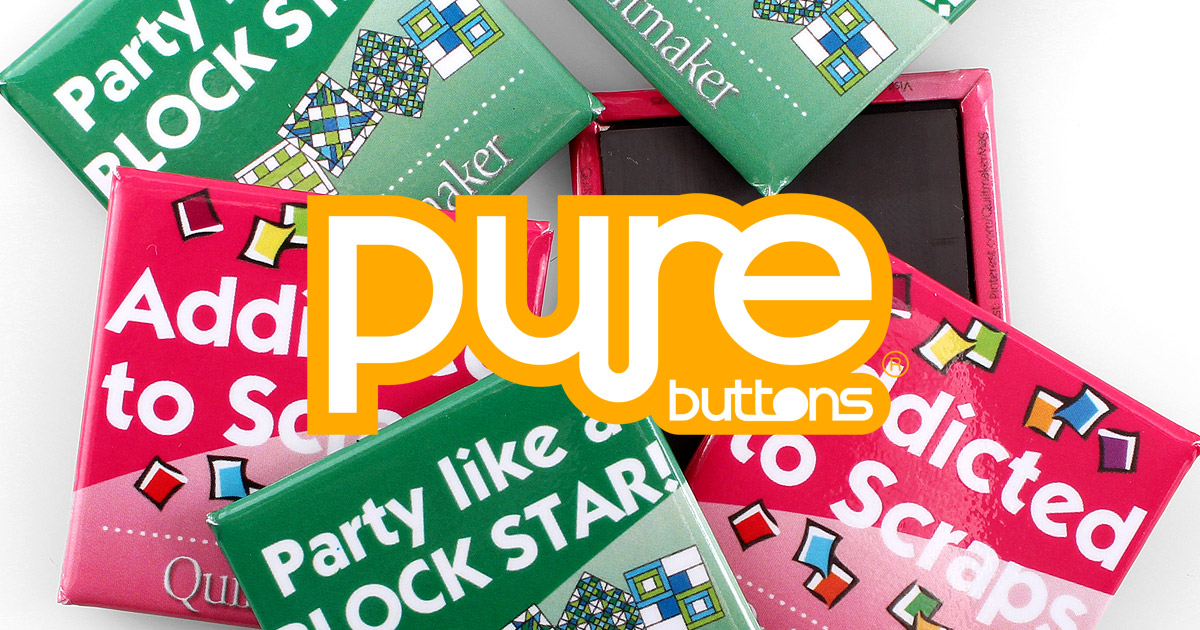 2" Square Fridge Magnets | Pure Buttons