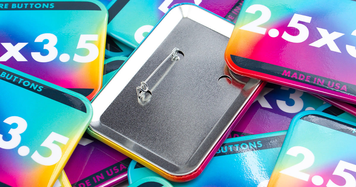 2.5" x 3.5" Rounded Rectangle Buttons - Personalize Online