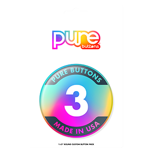 Round Single Button Packs | 3" Round Button