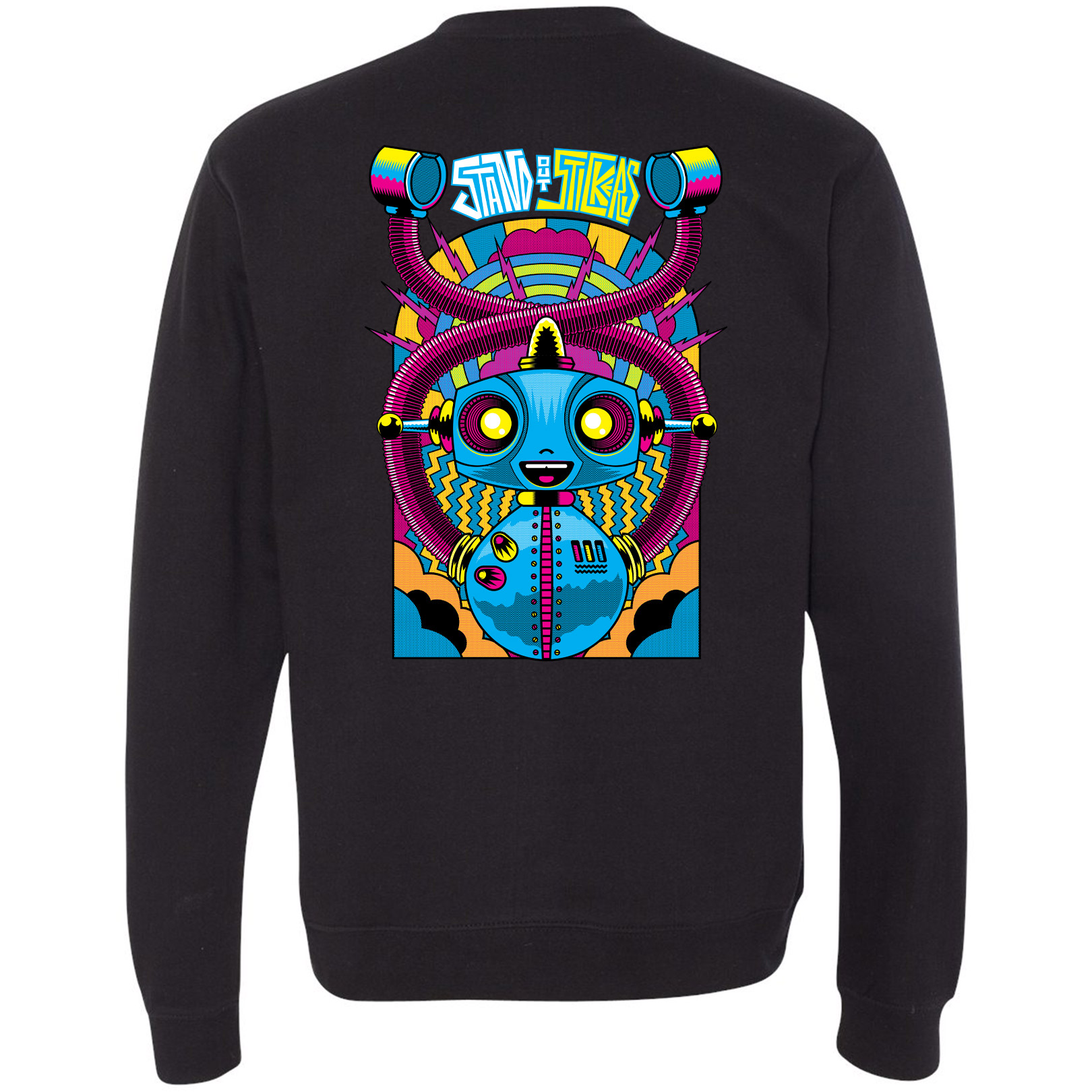 SOS Robot Crewneck (Black) | Pure Buttons Apparel