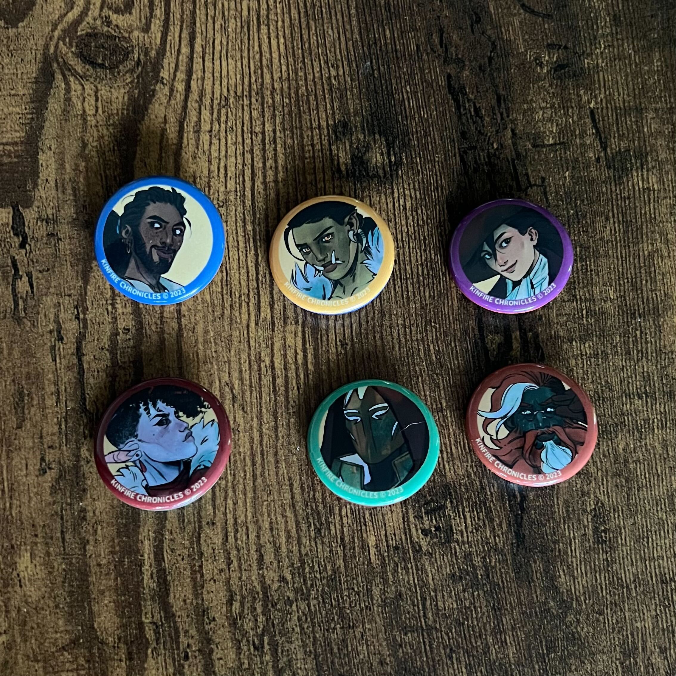 Custom Pin-Back Round Buttons
