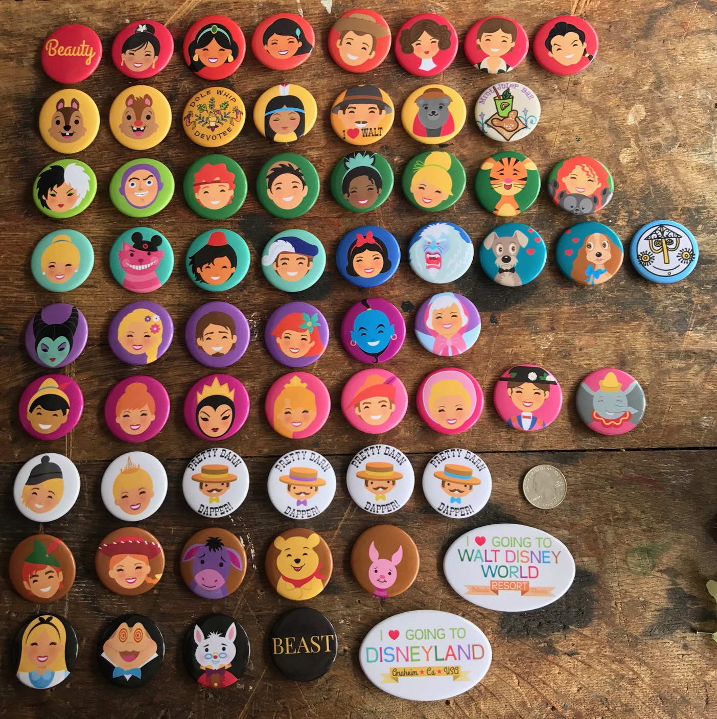 1.5" Customized Round Buttons